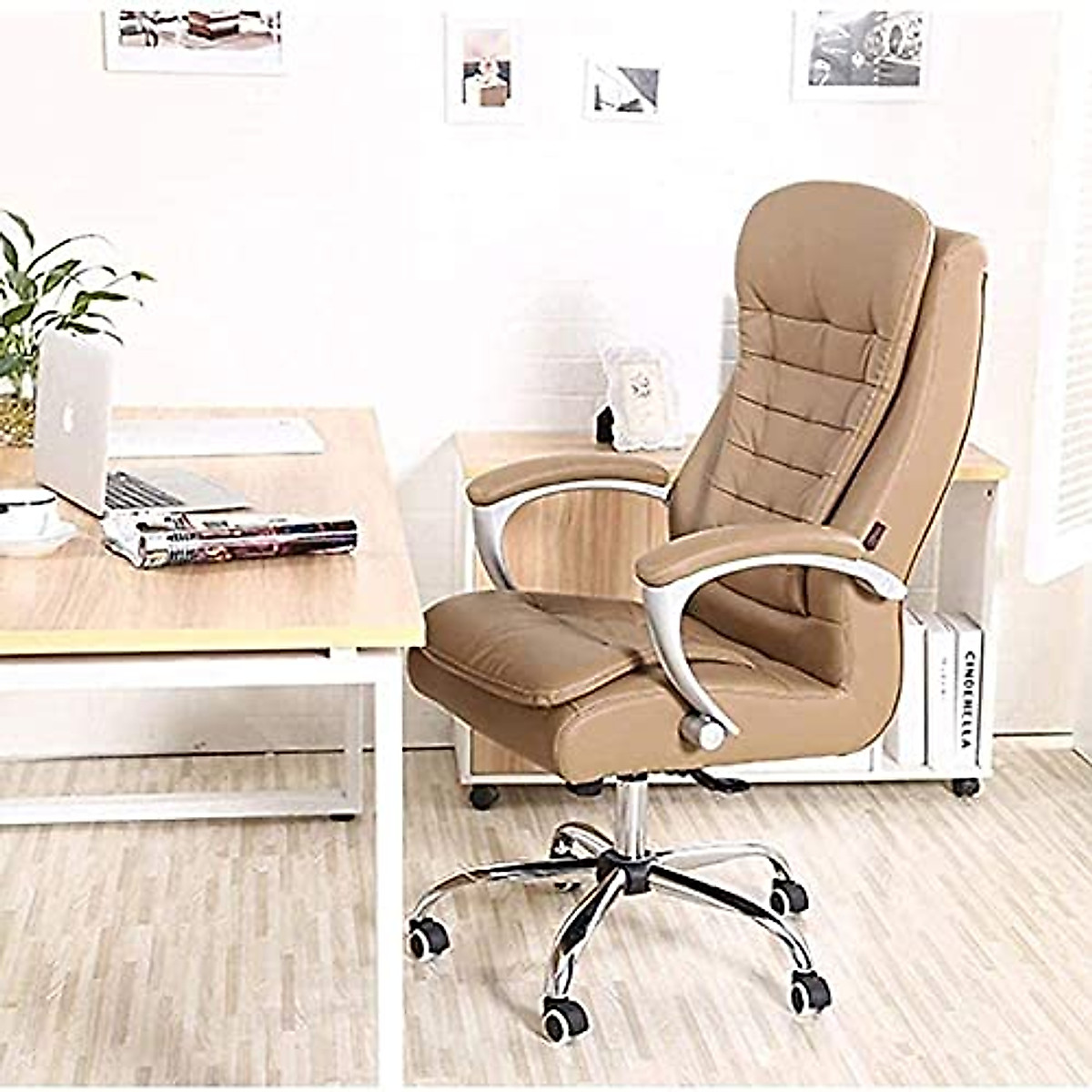 RILOOP Chair Office Chair Chair Ergonomic, Computer Chair Adjustable Seat Height with Back Support and Arms, Desk Chair Comfy, Study Chair for Home, Office and Executive