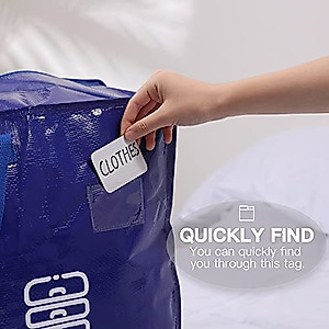 ATBAY Moving Bags Heavy Duty Extra Large Storage Bags with Zipper and Strong Handles for Clothes/Shoes/Blanket, 8PACK Blue