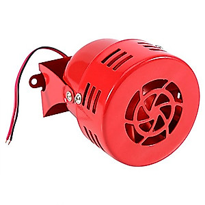 Air Raid Siren 12V Red Automotive Motorcycle Horns Air Raid Siren Horn Car Truck Motor Driven Alarm Loud Electric Motor Driven Horn/Alarm/Siren (Air Raid)