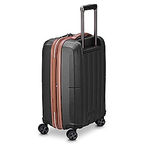 DELSEY Paris St. Tropez Hardside Expandable Luggage with Spinner Wheels, Black, Checked-Large 28 Inch