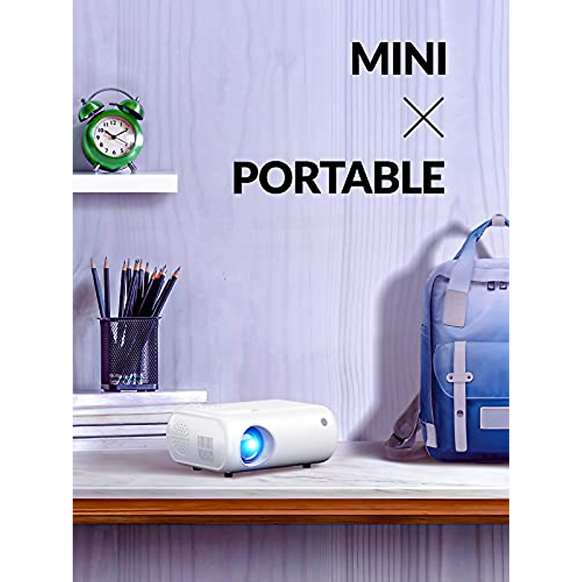 Mini Projector, CLOKOWE 2023 Upgraded Portable Projector with 7000 Lux and Full HD 1080P, Movie Projector Compatible with iOS/Android Phone/Tablet/Laptop/PC/TV Stick/Box/USB Drive/DVD/Game Console