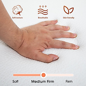 Capacmkseh 3/4 inch Tri Fold Folding Mattress with Cover, Cooling Gel Memory Foam Mattress for a Cool Sleep & Pressure Relief, Medium Firm Mattress Pad Mattresses, Bed in a Box, CertiPUR-US Certified