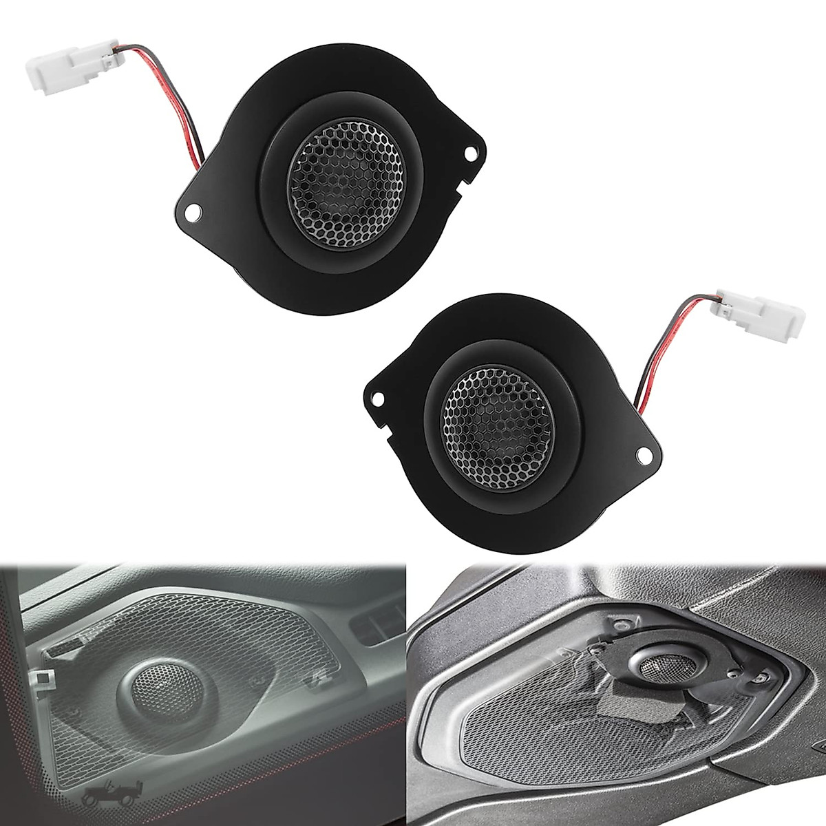 Sunluway JL- (1 Pair) Super Tweeters for 2018-2025 Jeep Wrangler JL & Gladiator JT