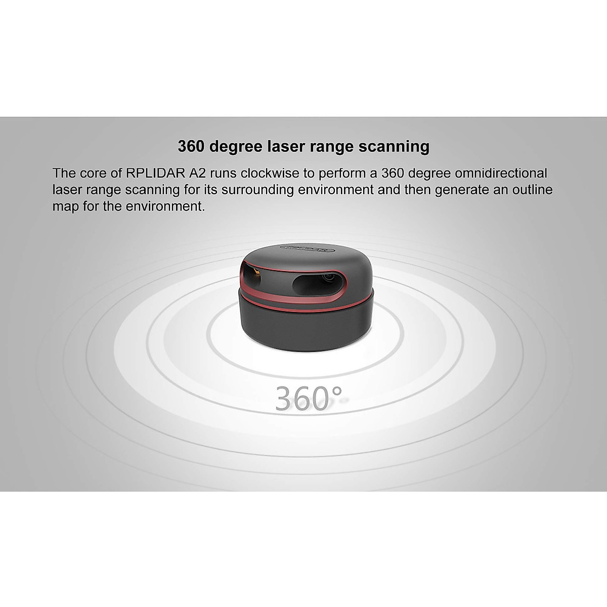 youyeetoo Slamtec RPLIDAR A2M7 Lidar Sensor 16 Meters 360 Degree Scanning Radius Mute brushless Motor for Obstacle Avoidance and Navigation of Robots