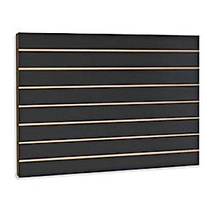 Black Slatwall Panels 24"H x 48"L (Set of 2 Panels)