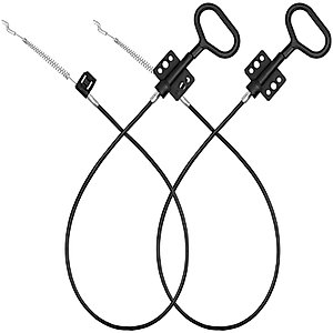 YEYETUO Sofa Recliner Cables, 2PCS Release Cables Replacement D Ring Pull Handle, Recliner Replacement Parts Hook Exposed Length 4.75 Inch, Total Length 36.5 Inch