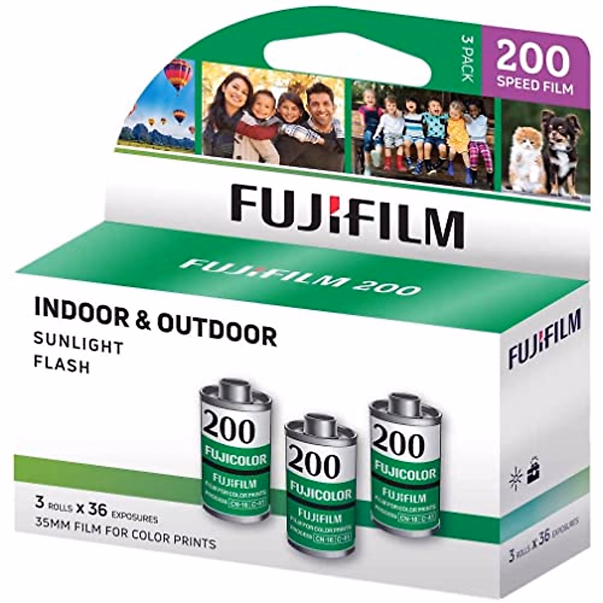 Fujifilm 600018966 Fujicolor 200 Color Negative Film, 3 Pack