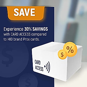 Custom Prox cards (200 Pak) for HID Access Control Standard 37 bit H10304 format. Replaces HID 1386 ISOProx II. Choose your facility code & range (200)