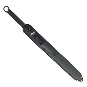 Tactical Master Machete Set with 2 Throwing Knives. Ninja Weapon, Fantasy Sword, Katana. for Camping, Fishing, Hunting, Outdoor Sports and Collections (Black-23)