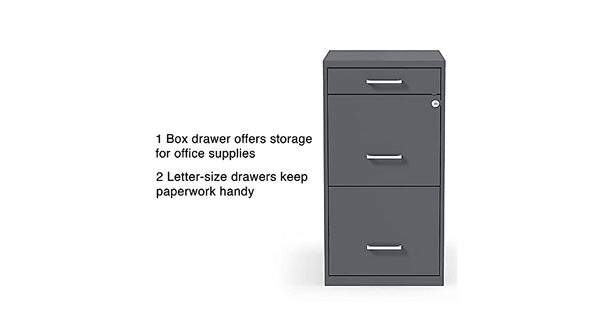 Staples 3-Drawer File Cabinet - Secure & Stylish Storage