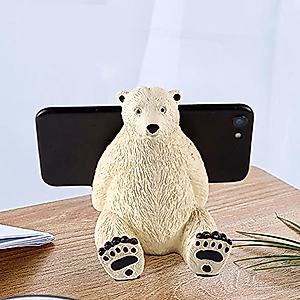 Animal Cell Phone Stand, Polar Bear Cell Phone Holder Watch Holder Watch Stand, Phone Stand for Desk, Phone Holder Stand Compatible with All Mobile Phones, Desk Decorations