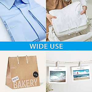 Flocade 120 U-Shape Clear Durable Plastic Alligator Clips for Crafts.Clear Alligator Clips for Fabric.Clear Clothes Pins for Stockings. (120 Pack)