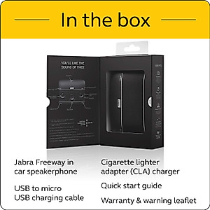 Jabra 100-46000000-02 Freeway Bluetooth in-Car Speakerphone (U.S. Retail Packaging)