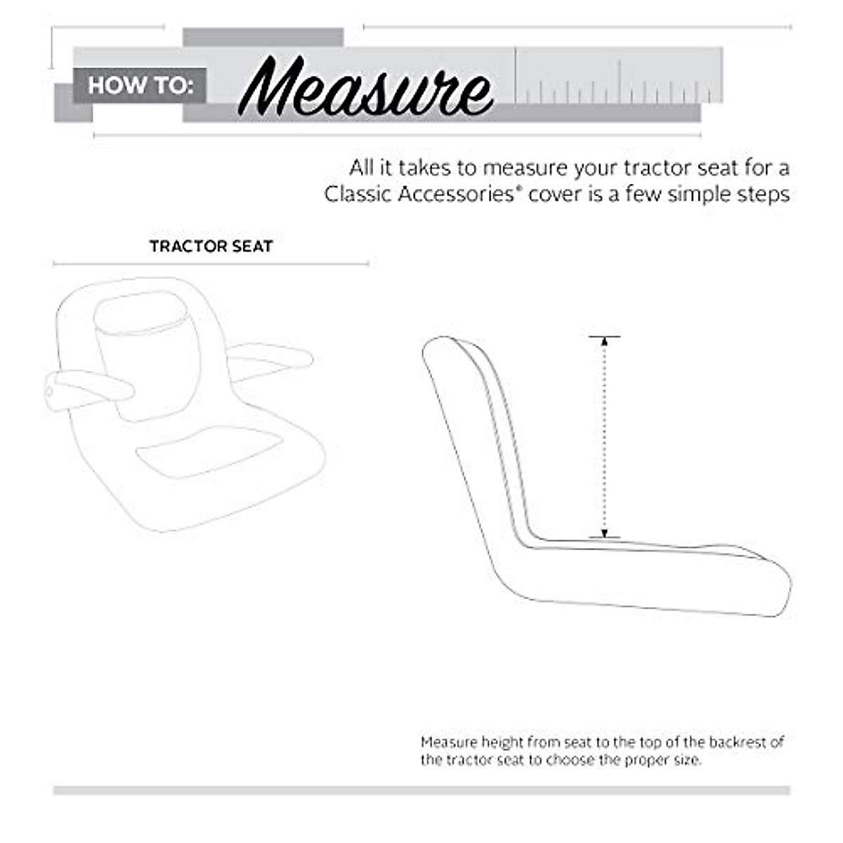 Classic Accessories Lawn Tractor Neoprene Seat Cover, Large