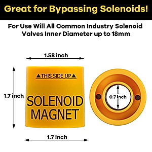 Solenoid Valve Magnet Tool #TLMKC, Solenoid Valve Troubleshooting Magnet 18 mm, Fits All Common Industry Valves