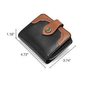 BOSTANTEN Genuine Leather Backpack Purse Travel Bags for Women and Leather Wallets for Women RFID Blocking Zipper Pocket