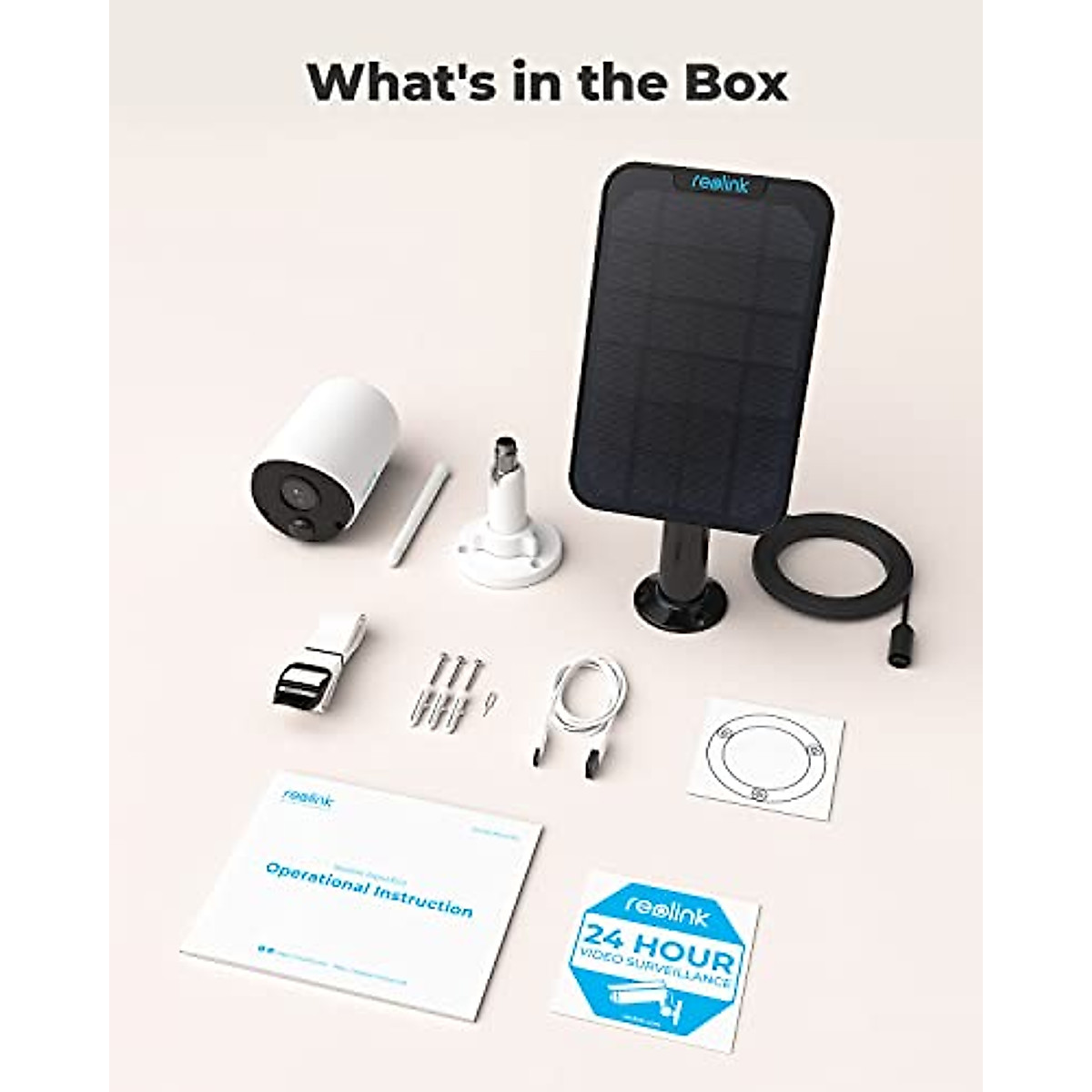 REOLINK Solar WiFi Camera Security Outdoor, 100% Wire-Free, No Hub Needed, 1080p, 2-Way Talk, Night Vision, PIR Motion Detection, Works with Alexa, Argus Eco with Solar Panel