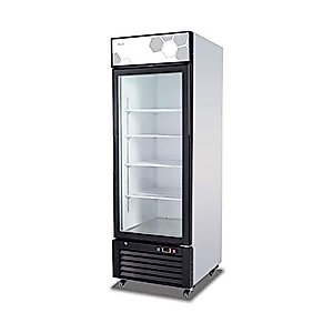 Migali C-23FM-HC Refrigerator Merchandiser, White Sides/White Interior/Black Front