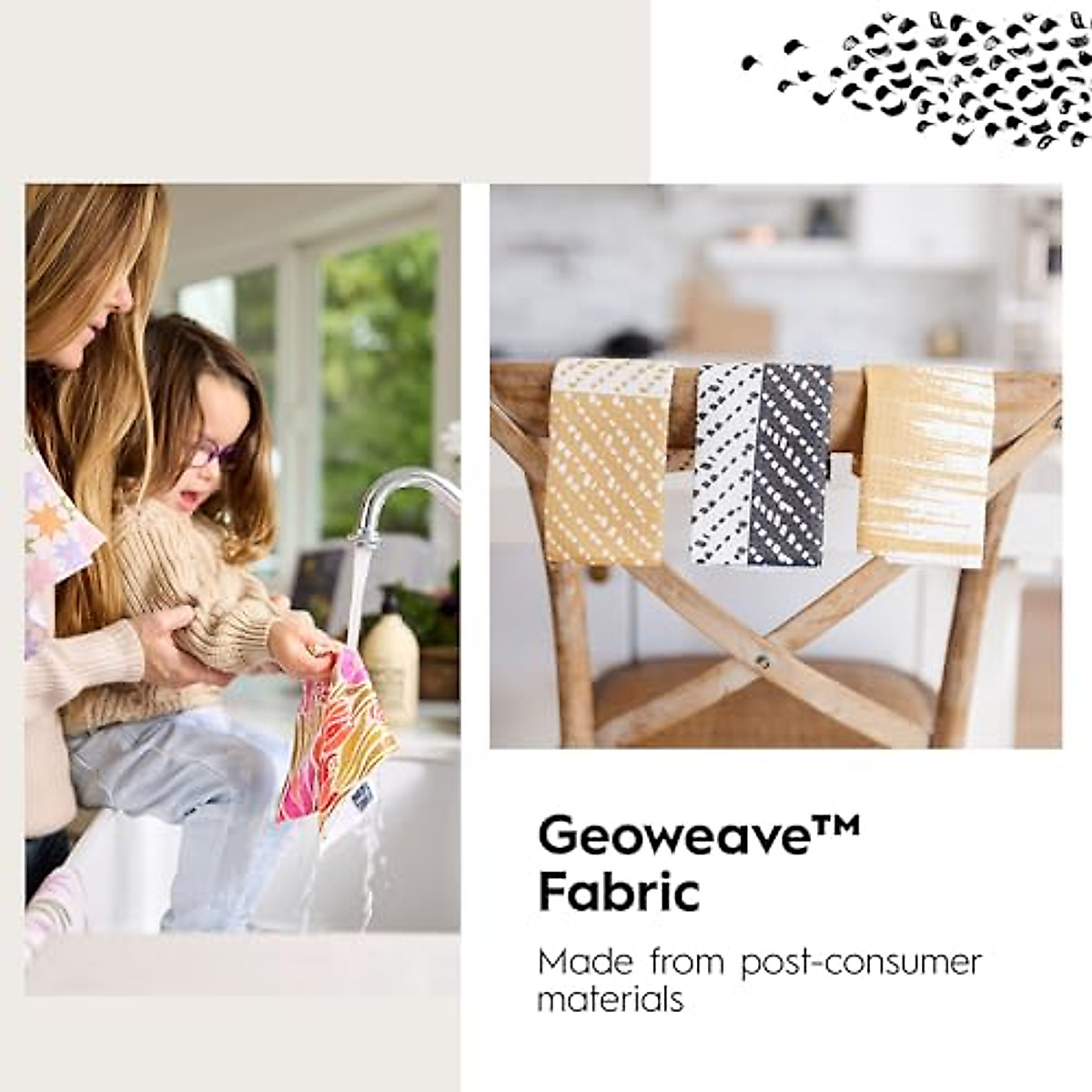 GEOMETRY Kitchen Dish Cloths - Quick Dry Dishcloths for Kitchen - Premium Dish Rags with Geoweave (Lemon Delight)