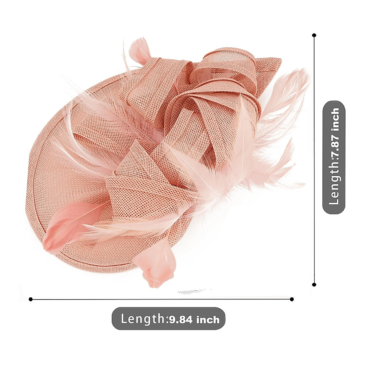 Cizoe Fascinators for Women Tea Party Hats Kentucky Derby Feather Fascinator Headbands Wedding with Hair Clip(A-Black)