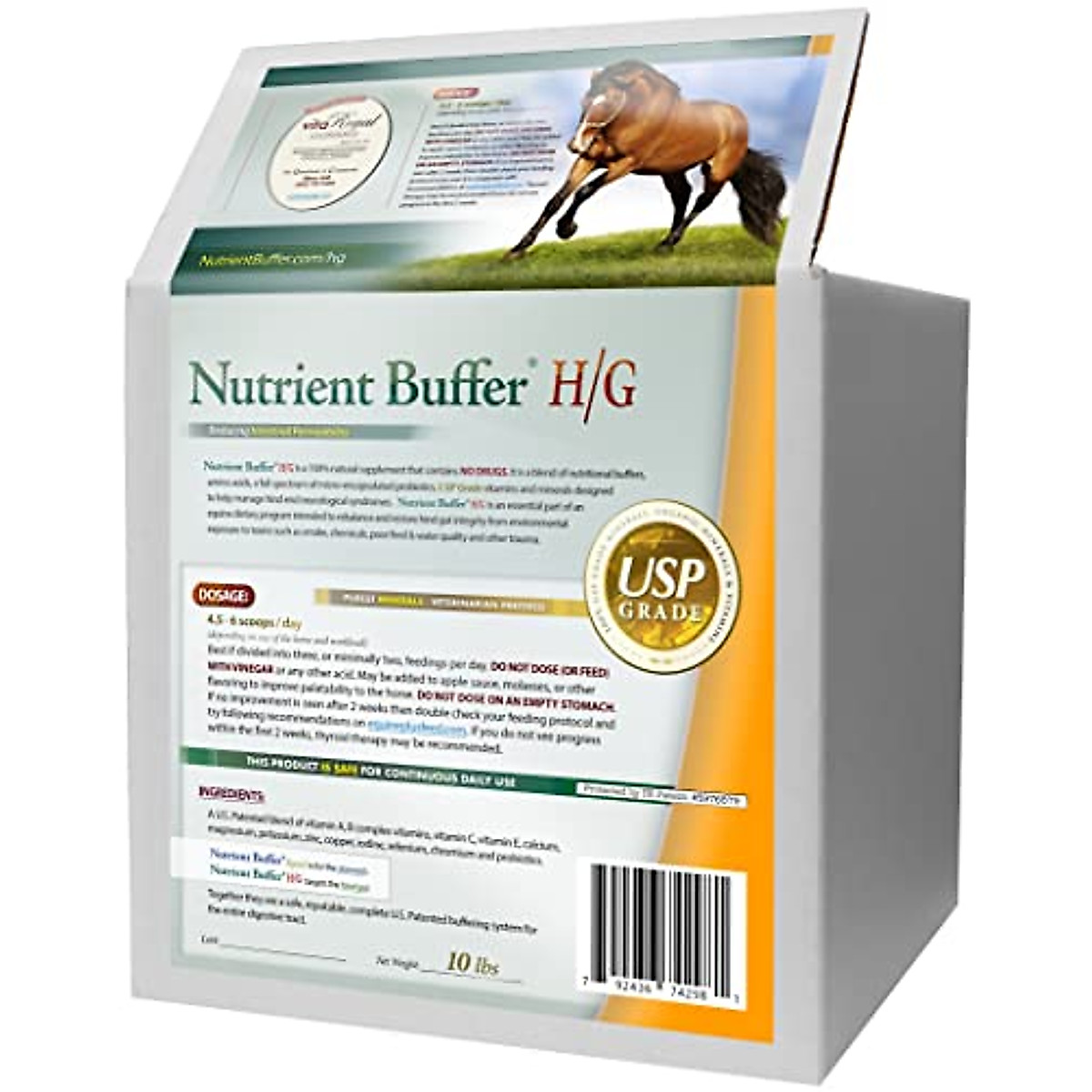 Nutrient Buffer HG - Equine Hind Gut Lower Gastric Digestive Support Formula for Horses
