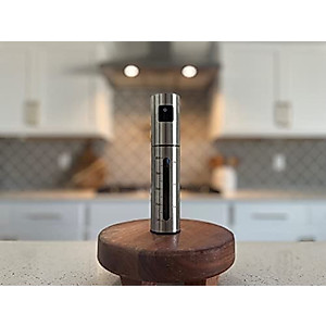 A&J Essentials Oil Sprayer for cooking- 100mL stainless steel, modern, durable, sleek design - Baking, Salad, Grilling, BBQ, Roasting - Oil dispenser is compatible with various cooking oils & juices