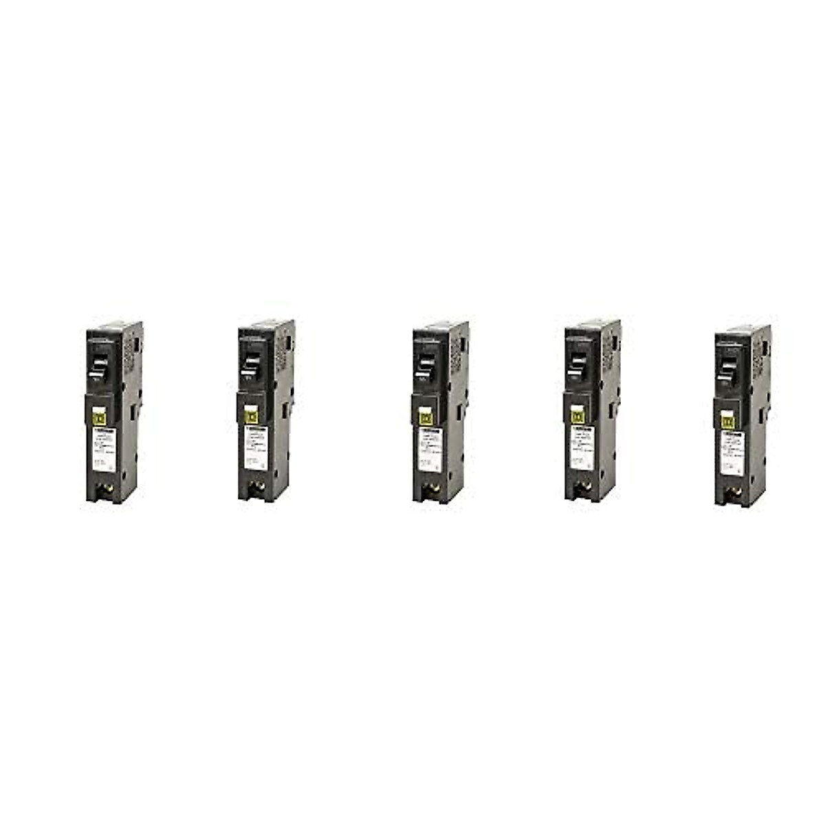 Square D by Schneider Electric HOM120PCAFIC Homeline Plug-On Neutral 20 Amp Single-Pole CAFCI Circuit Breaker, (5-(Pack))