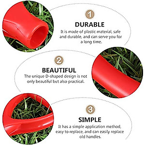 Cabilock 2pcs Shovel D Grip Replacement Handle Plastic 3. 2cm for Garden Spade Rake Snow Shovel Digging Raking Tools Red