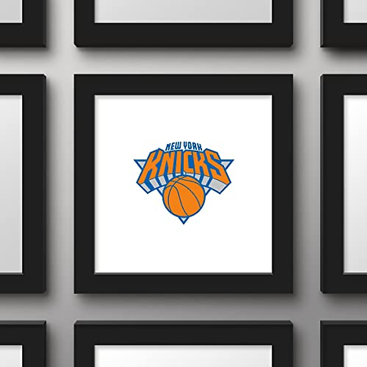 Trends International Gallery Pops NBA New York Knicks - Primary Logo Wall Art, Black Framed Version, 12'' x 12''