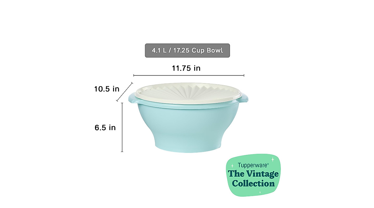 Tupperware Heritage 17.25 Cup Bowl - Vintage Light Blue