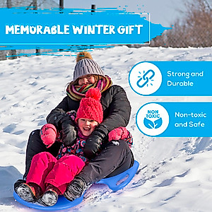 Slippery Racer Downhill Blitzer Arrow Snow Sled. (BLUE)