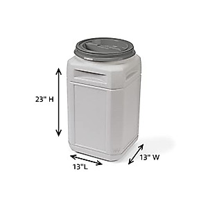 Mighty Tuff 13 Gallon/up to 54 Pound Pet Food Storage Container with Airtight Lid and Built-In Handles for Easy Transport, Made for Durable and Versatile Storage