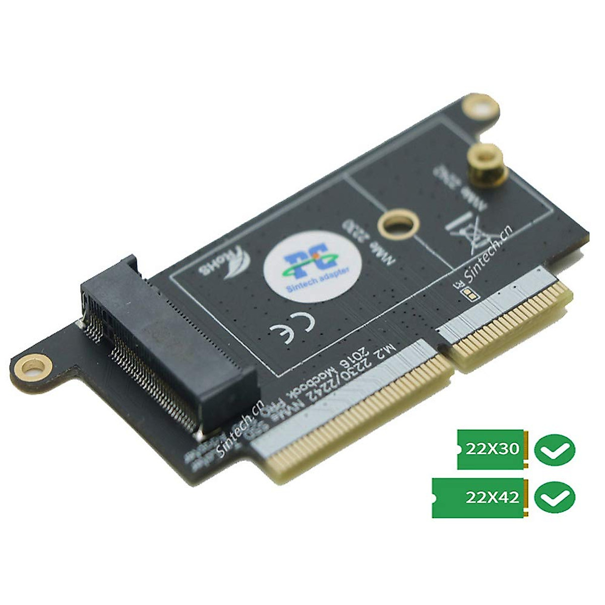 Sintech M.2 PCIe 3.0 NVMe 2230/2242 SSD Card Upgrade Kits With Torx T5 /P5 1.2mm Pentalobe Screwdriver,Compatible for 2016-2017 13" Macbook PRO A1708 Non-Touch Bar Models(Late 2016-Mid 2017 Year)