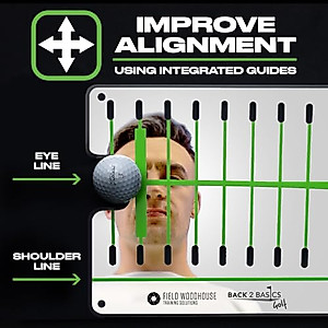 Back 2 Basic Golf Pro Path Golf Putting Mirror - Portable Putting Mirror Training Aid for Golf - Perfect Swing Alignment Mirror - Enhance Indoor/Outdoor Golf Practice
