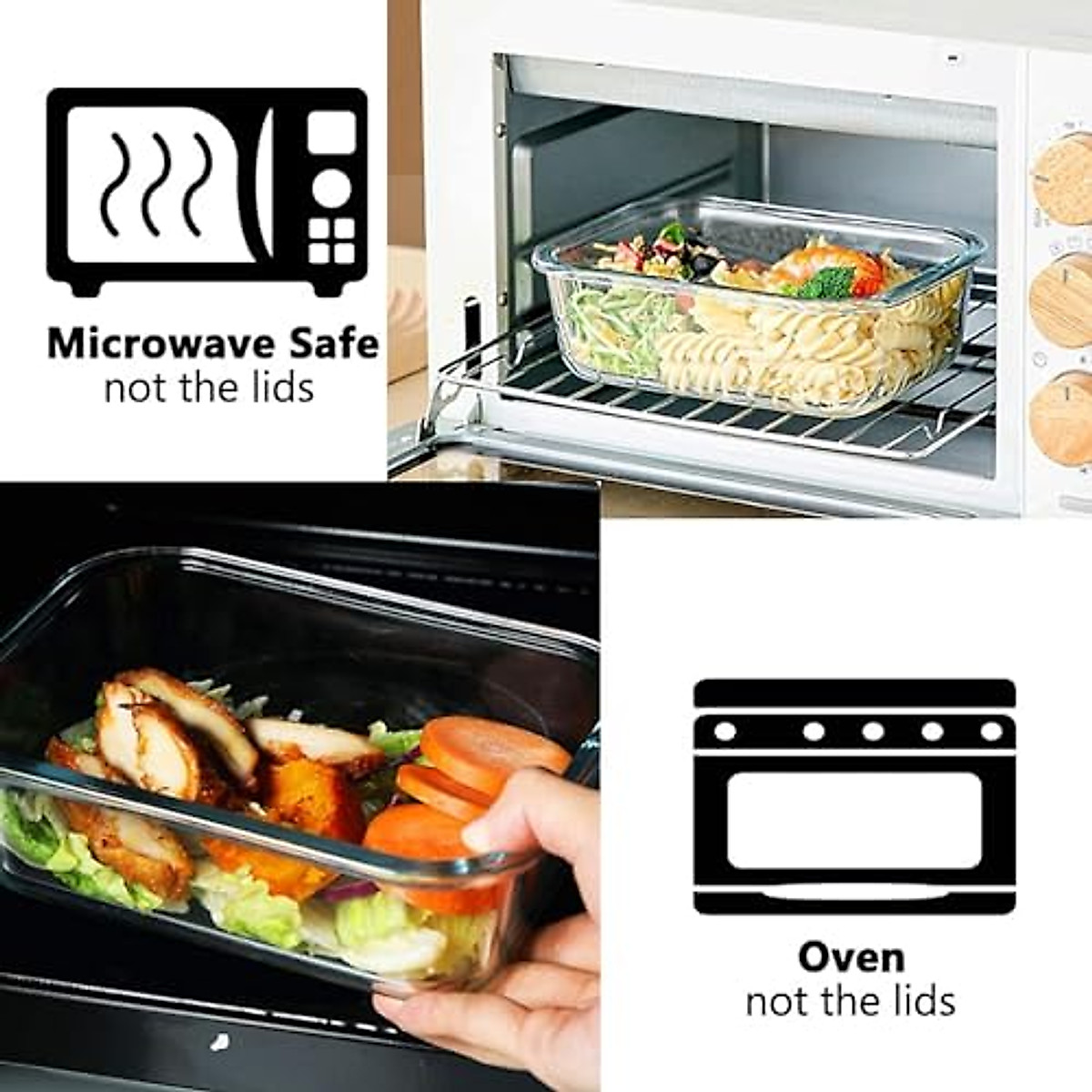 Scizorito 10PACK Glass Meal Prep Containers, for Lunch Food & Fruit Storage with Lids,Glass Lunch Box for Kitchen (10-Pink)