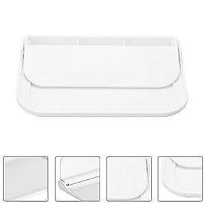 Plastic Floating Shelves Folding Shelf: Display Wall Shelves Bedside Shelf Bedroom Dorm Room Rack Nightstand Organizer for Headphone Remotes Glass Cell Phones