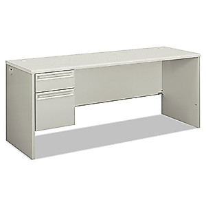 HON 38000 Series Single Pedestal credenza, Left, 72w x 24d x 29.5h, Silver/Gray