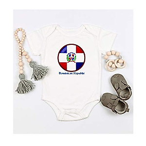 Dominican Republic Cute Flag Design Gift Baby Bodysuit Newborn Infant Onesie