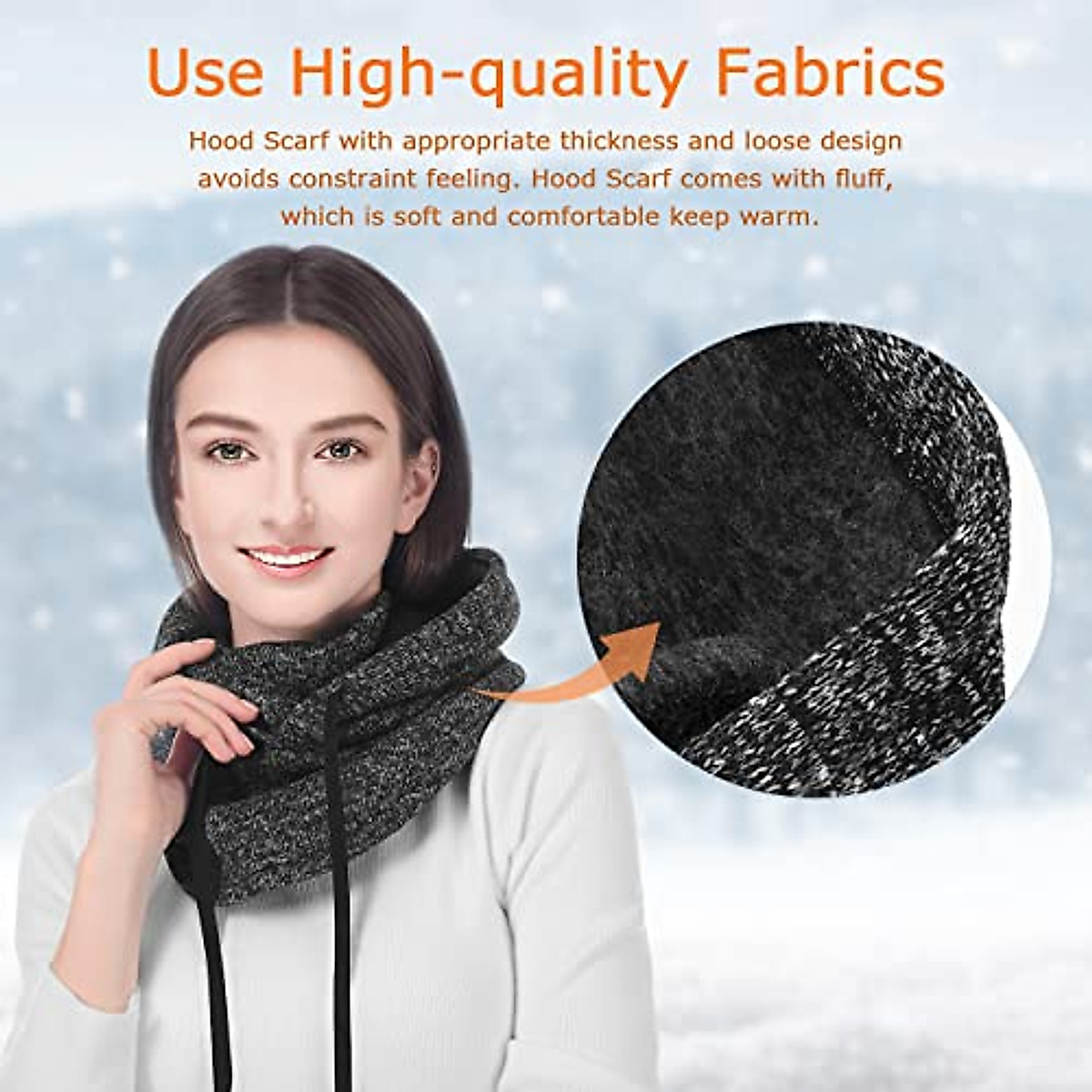 COMIANO Balaclava Ski Mask Winter Thermal Face Mask Cover for Men Women Warmer Windproof Breathable,Cold Gear for Skiing(Gray)