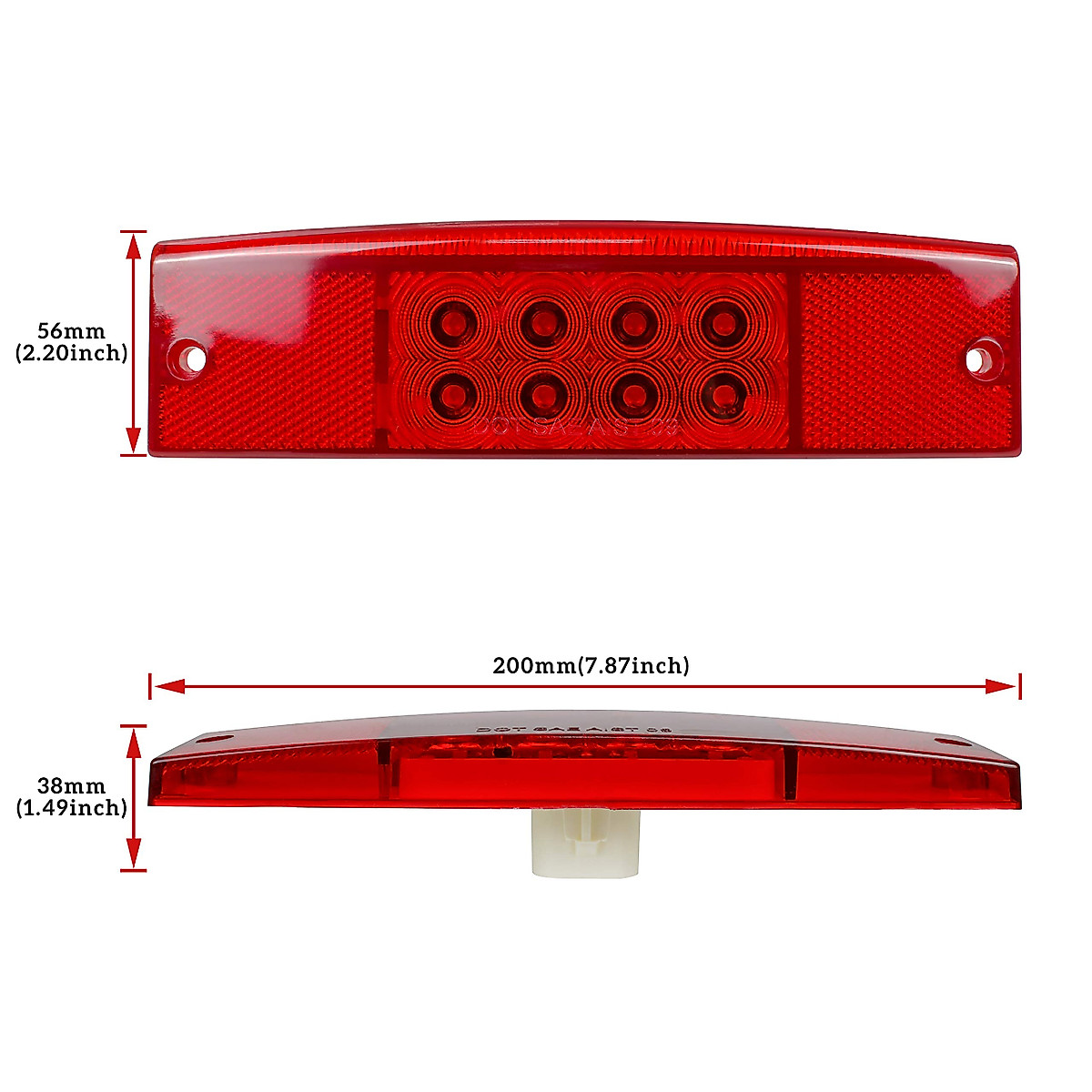 SAUTVS 1pcs Tail Light for Ranger 570, Red LED Rear Brake Stop Light for Polaris Ranger 400 500 570 800 EFI MIDSIZE Accessories (fit Left & Right Side, Replace #2411450)