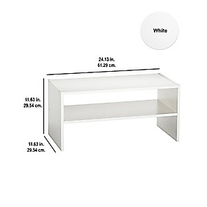 ClosetMaid 8993 Stackable 24-Inch Wide Horizontal Organizer, White