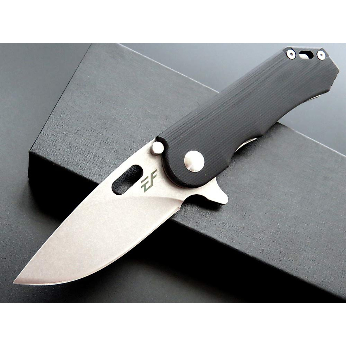 Eafengrow EF32 Folding Knife D2 Steel Blade and G10 Handle Pocket EDC Tool Knife for Working Camping Outdoor Activities(Black)