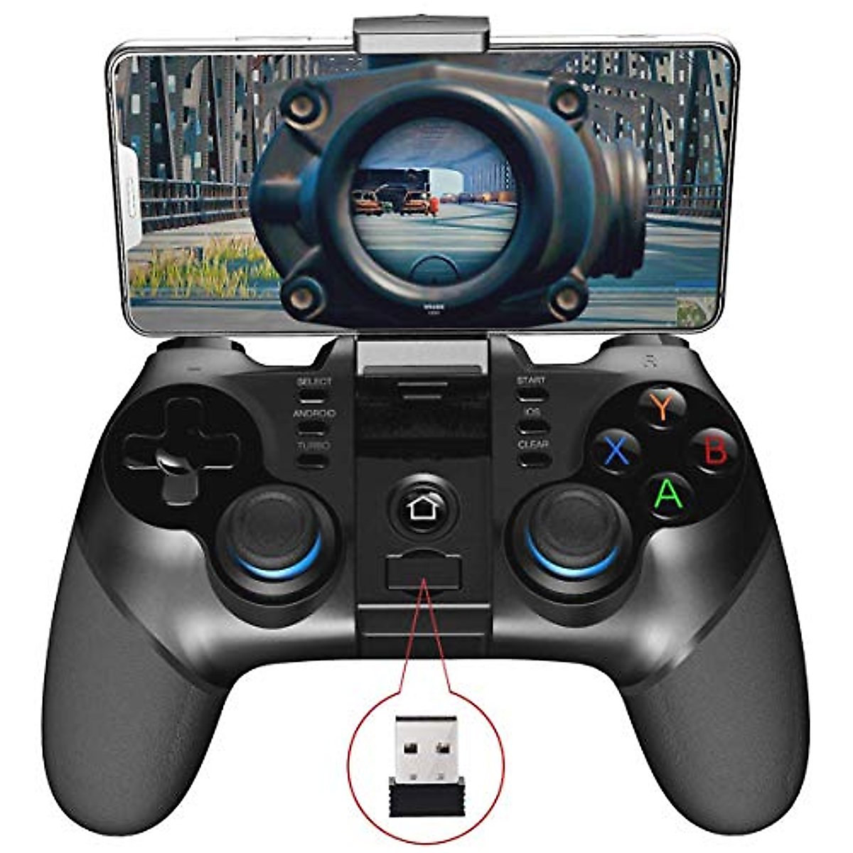 ipega-PG-9156 Wireless game Controller 4.0+2.4G Mobile phone Gamepad for Samsung Galaxy S22/21 /S20 /S10 NOTE21/20/10 VIVO Oppo Android Mobile Smartphone Tablet (Android 6.0+ Higher System)