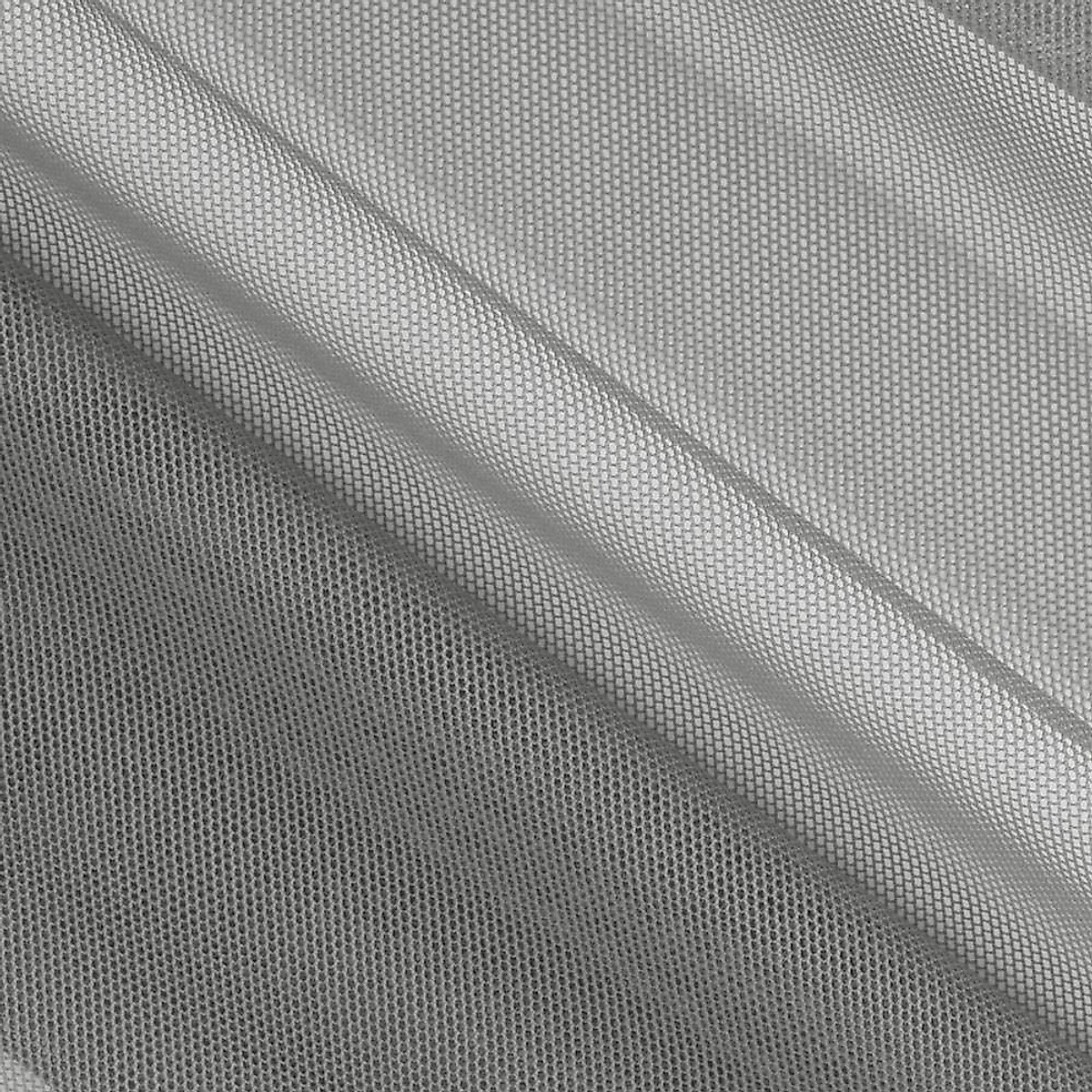 Mesh Fabric | 5 Yards | 4-Way Stretch | Dancewear, Activewear, Sportswear Fabric | 60" Wide Roll | Lightweight, Sheer Fabric | 90% Nylon, 10% Spandex | Apparel, Lingerie, Costume (Grey)
