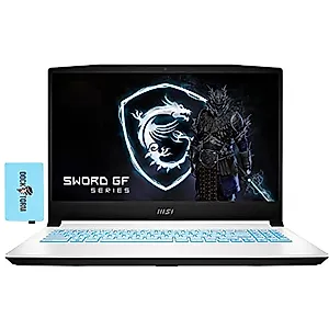 MSI Sword 15 A12UE 15.6" 144Hz FHD IPS Gaming Laptop (Intel i7-12650H 10-Core, 64GB RAM, 1TB PCIe SSD, GeForce RTX 3060 6GB GDDR6, Backlit KYB, WiFi 6, BT 5.2, Win 11 Home) w/Hub
