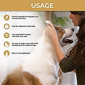 Veterinary Formula Clinical Care Ear Therapy, 4 oz. – Cat and Dog Ear Cleaner to Help Soothe Itchiness and Cleans The Ear Canal from Debris and Buildup That May Cause Infection