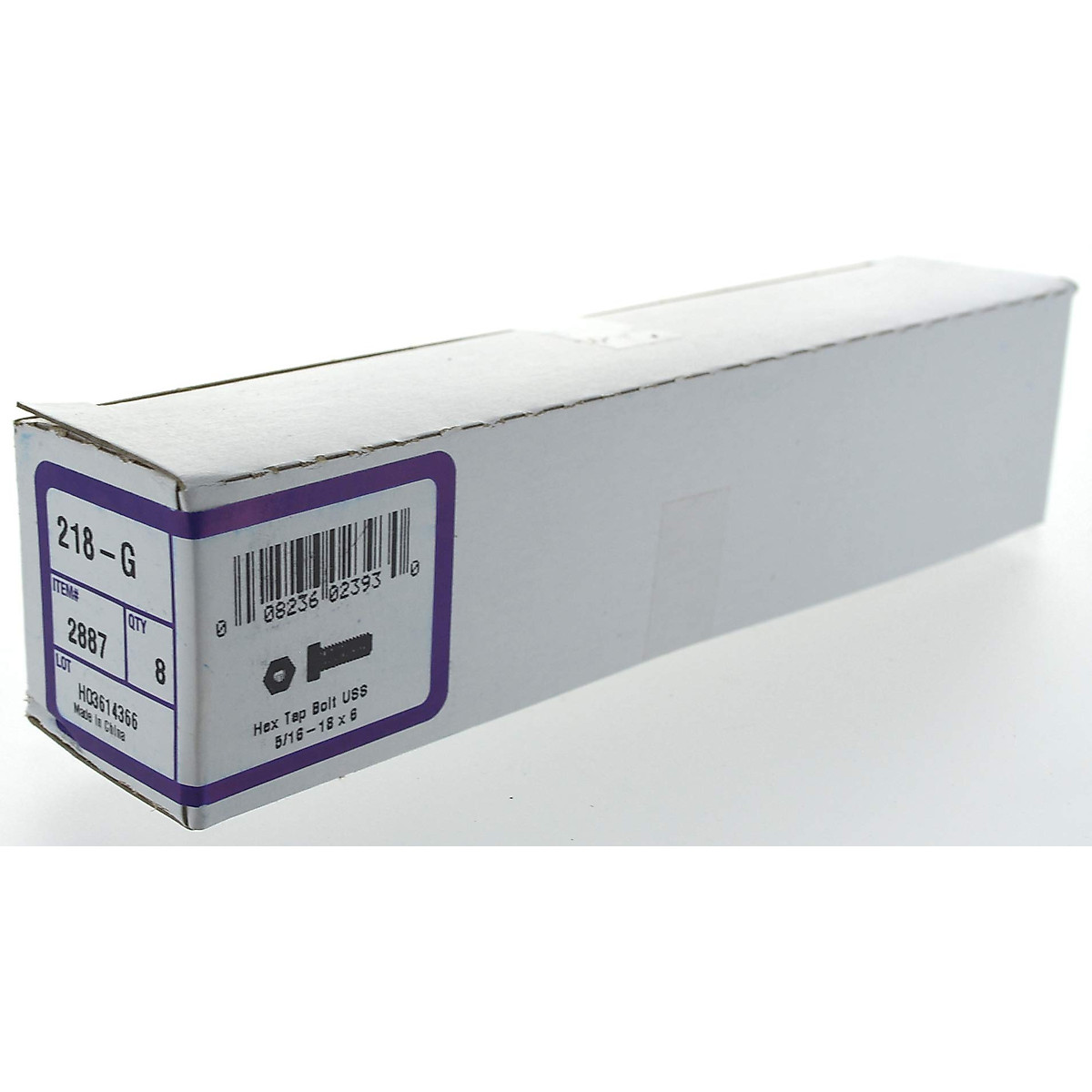 The Hillman Group 2887 Hex Tap Bolt, 5/16-18 X 6-Inch, 8-Pack,Zinc