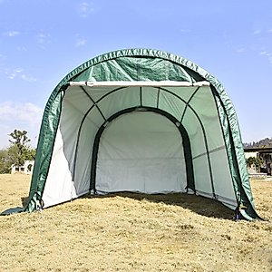 Walnest Large Heavy Duty Carport Car Canopy Portable Garage Boat Shelter Tent for Party, Wedding, Garden Storage Round Top Style 10 x 8 ft Green
