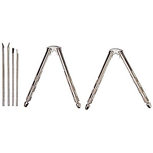 Chef Craft 21629-2PK Stainless Steel Set, 2 Nut Crackers and 4 Picks, White