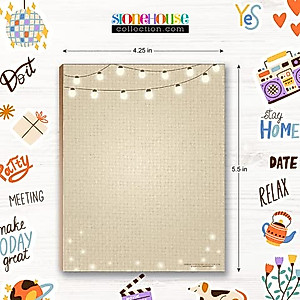 Stonehouse Collection Rustic Notepads - USA Made To Do List Notepad, Multi-Purpose Cute Stationary, Home Office Supplies, Pretty Notebook, 4 Assorted Design Notepads 4.25 x 5.5 inches each, Rustic